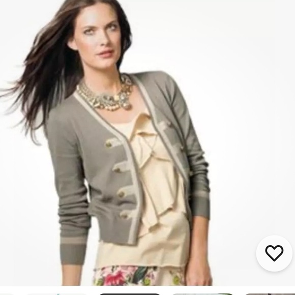 CAbi | Sweaters | Cabi Womens Corporal Cardigan Mushroom Gray Double ...